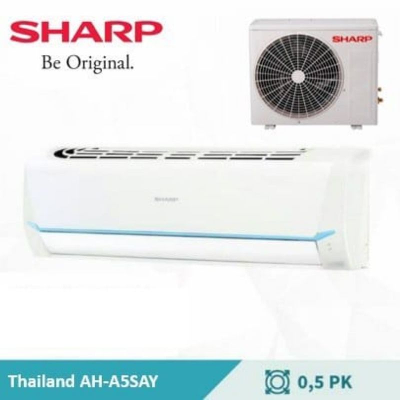 Jual AC SPLIT SHARP AH-A5SAY 1/2 PK ORIGINAL SHARP THAILAND | Shopee ...
