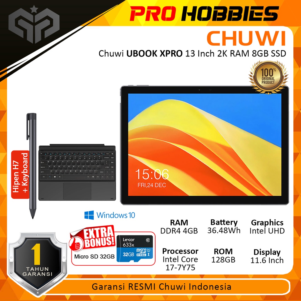 Jual Chuwi UBOOK XPRO 13 Inch 2K RAM 8GB SSD 256GB Intel Core I7 NEW ...
