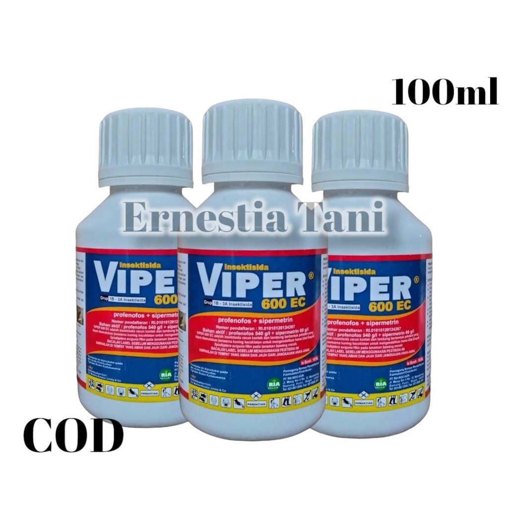 Jual Insektisida VIPER 600 EC 100ml Bahan Aktif Profenofos 540 g/l ...