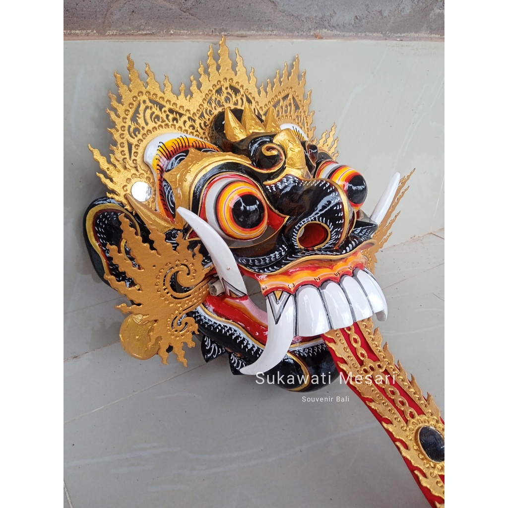 Jual Topeng Tapel Rangda Leak Hitam Putih Karnaval Pentas Lengkap Lidah ...