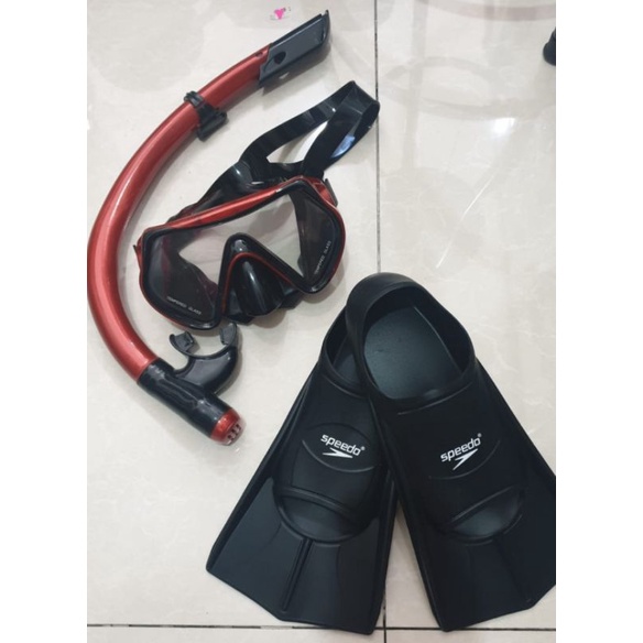 Jual Alat Snorkling/Snorkel + Kaki Katak Speedo Dewasa | Shopee Indonesia
