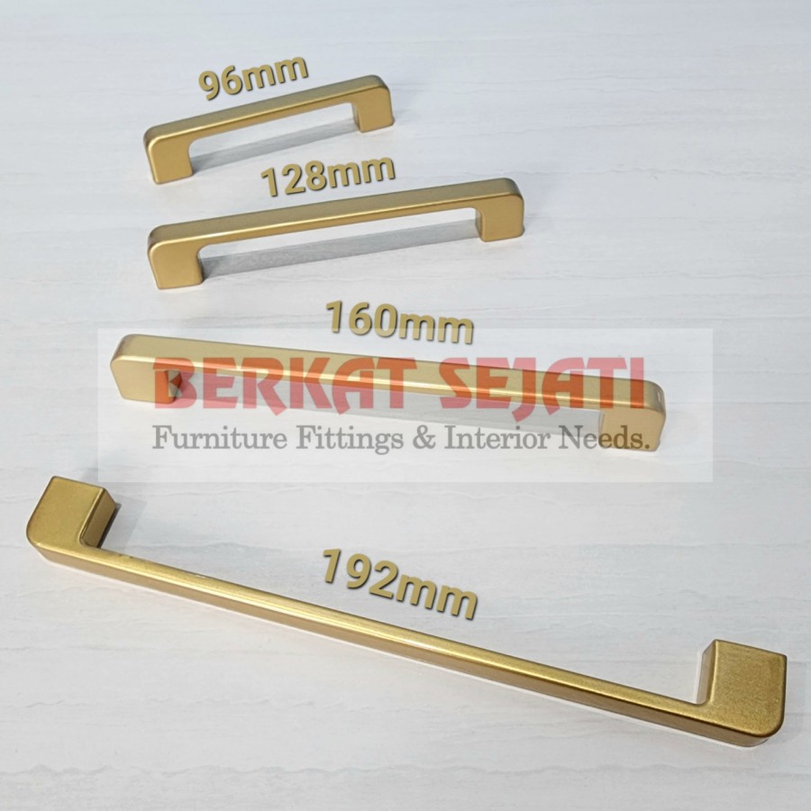 Jual Handle Tarikan Laci Pintu Lemari Kitchen Klasik 5129 128mm Emas ...