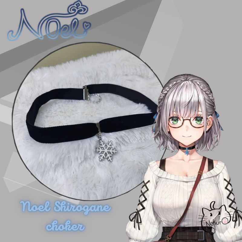 Jual HOLOLIVE - Choker kalung snowflake cosplay Noel Shirogane Ready ...