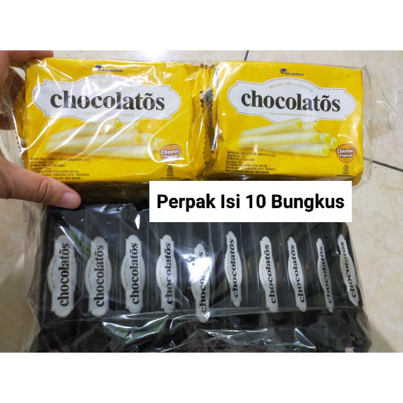 Jual Chocolatos Wafer Roll 24gr (Isi 10 Bungkus) | Shopee Indonesia
