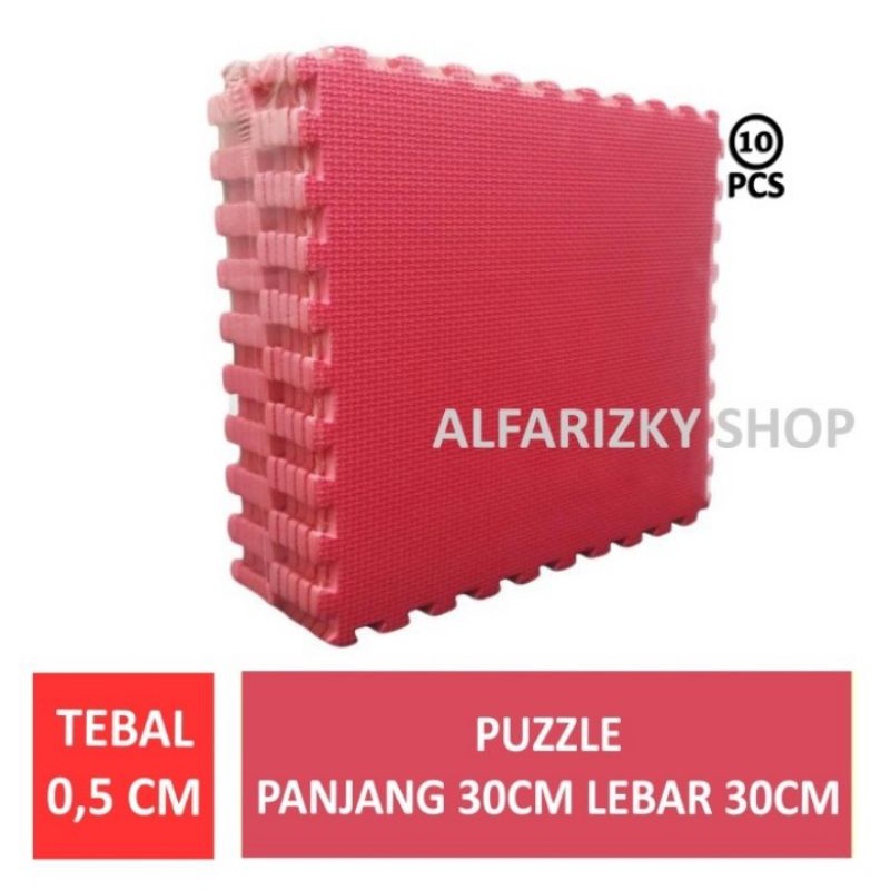 Jual MATRAS ALAS LANTAI PUZZLE SERBAGUNA 30x30x0.5 CM WARNA MERAH ...