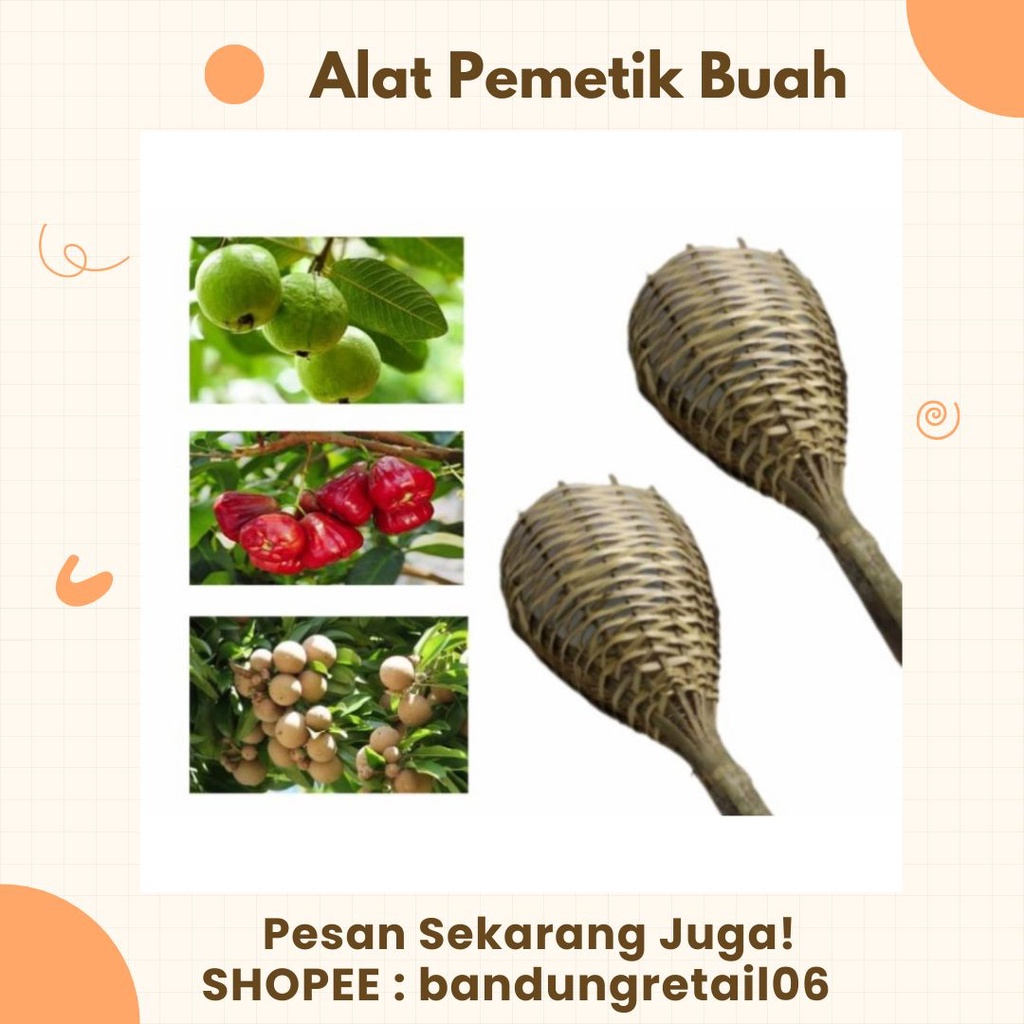 Jual Alat Pemetik Buah Mangga Buah Buahan Alat Petik Buah Bahan BAMBU ...