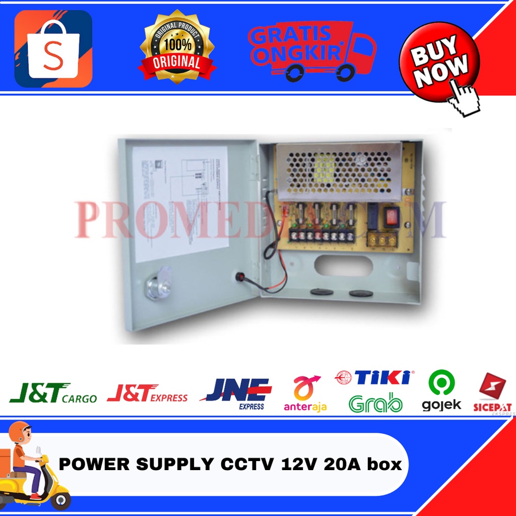 Jual POWER SUPPLY CCTV 12V 20A box | Shopee Indonesia