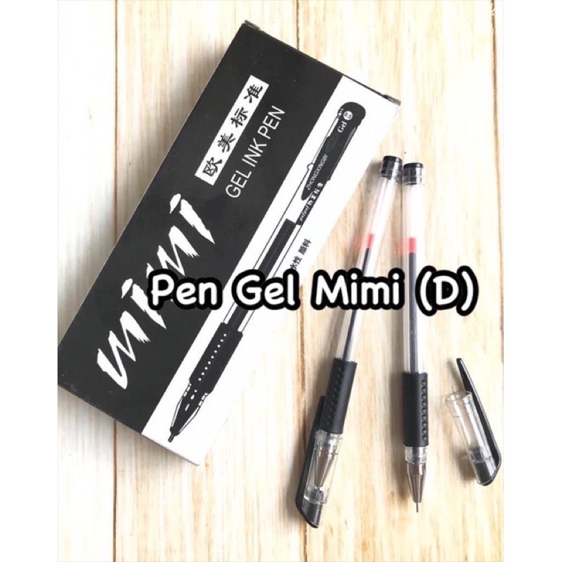 Jual pulpen tinta hitam mimi / pulpen tinta hitam sekolah / pena gel ...