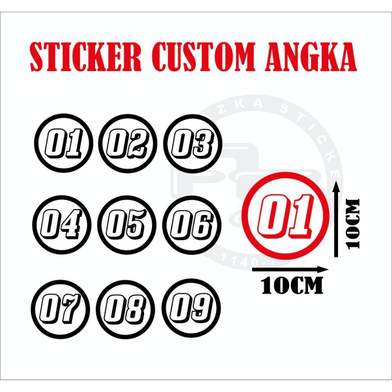 Jual Sticker angka, Sticker custom nomor ,cutting sticker | Shopee ...