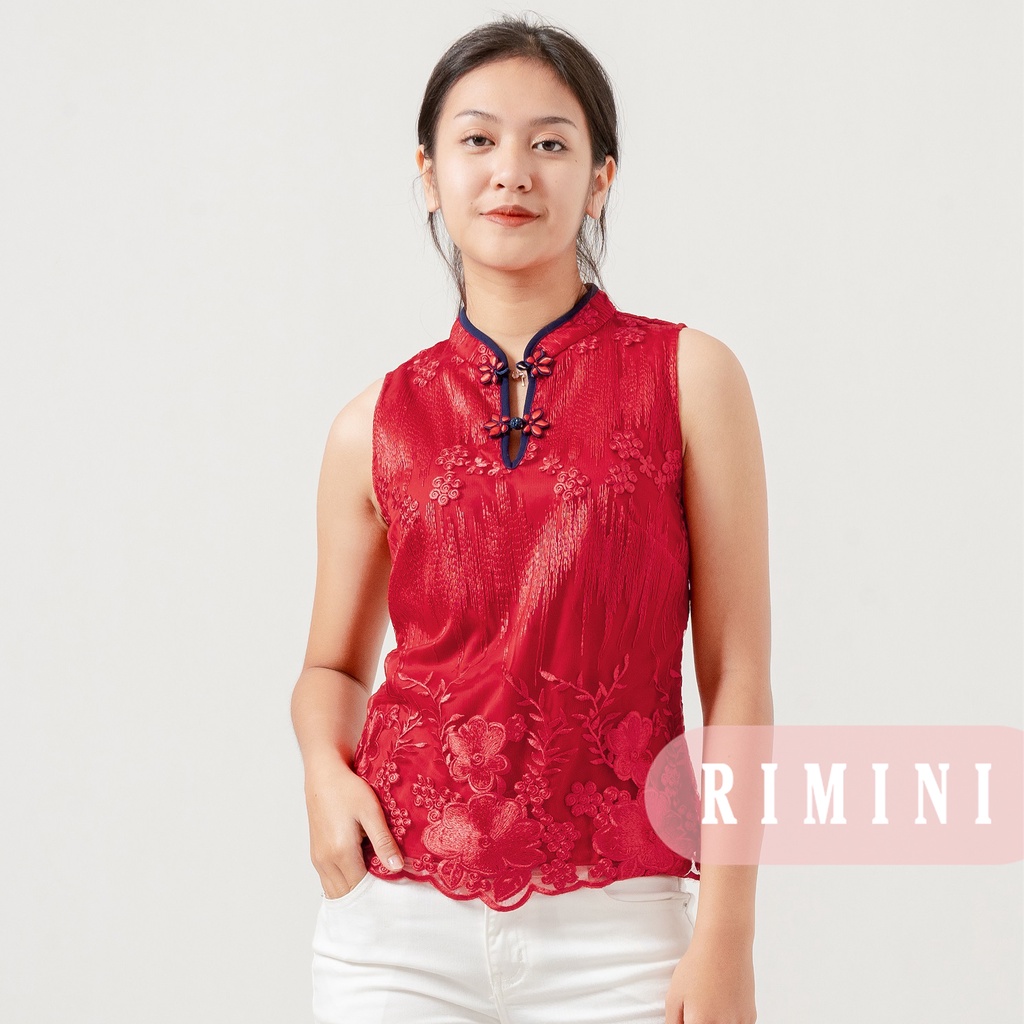 Jual RIMINI- Atasan Wanita Blus Yukensi Bordir Sanghai Cheongsam S-XL ...