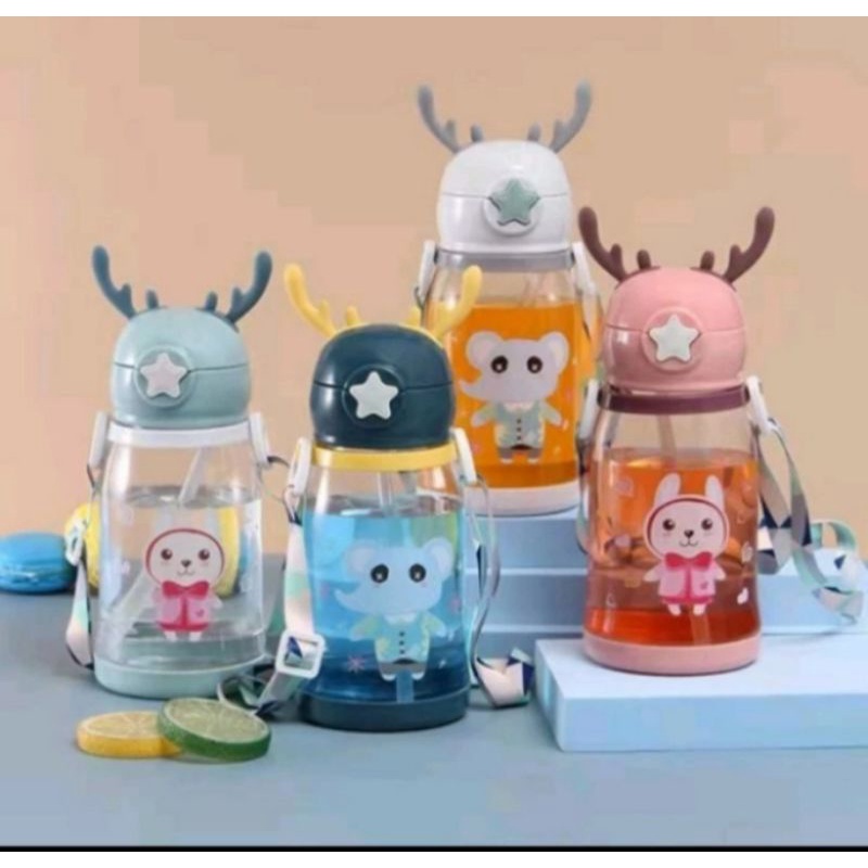 Jual Botol Minum Anak Tanduk Rusa / Botol BPA Free Jerami Anak TK SD Sekolah | Shopee Indonesia