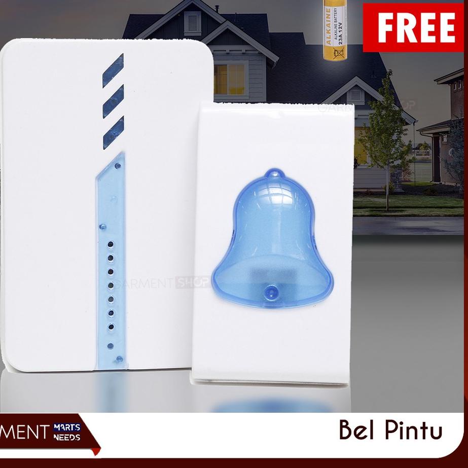 Jual Bel Pintu Rumah Tanpa Kabel Wireless Door Bell 18 Polyphony Sounds ...