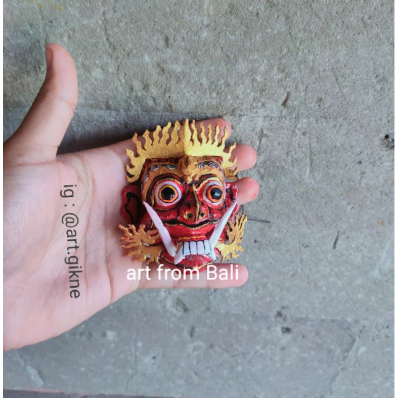 Jual Topeng/tapel rangda mini leak barak (merah) Bali | Shopee Indonesia
