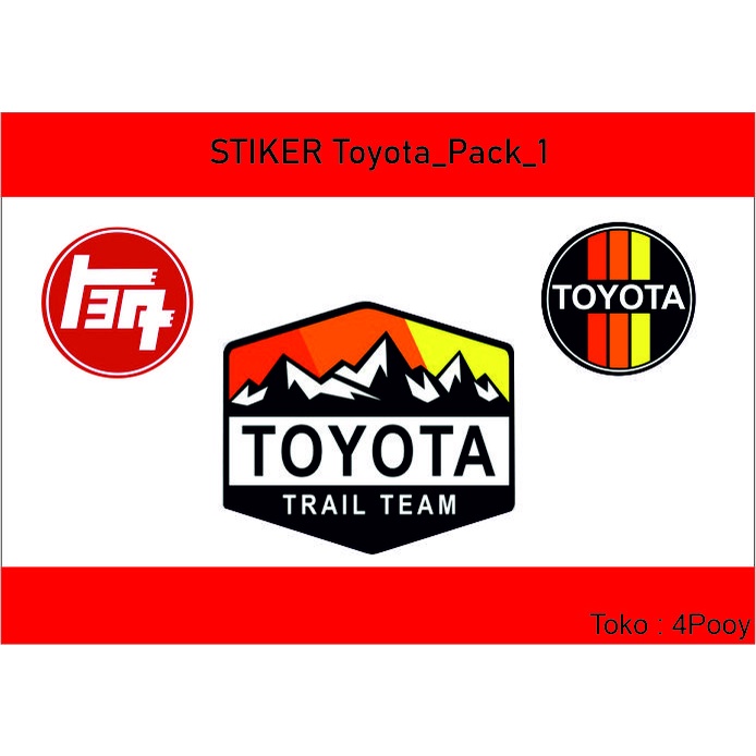 Jual STIKER PRINTING TOYOTA PACK | Shopee Indonesia