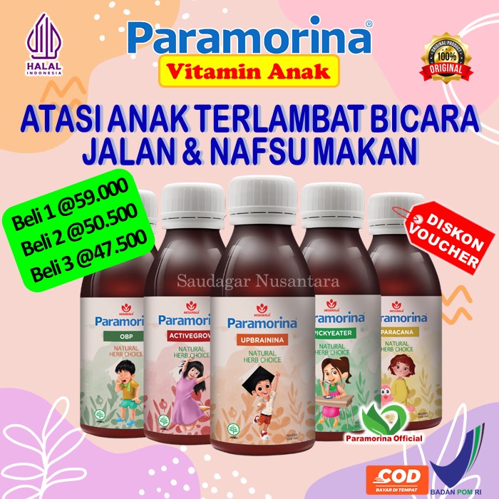 Jual Paramorina Vitamin Anak Terlambat Jalan Bicara Penambah Nafsu ...
