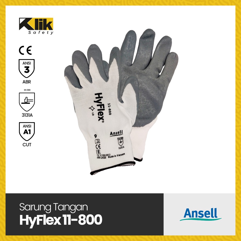 Jual Sarung Tangan Ansell HyFlex 11-800 | Shopee Indonesia