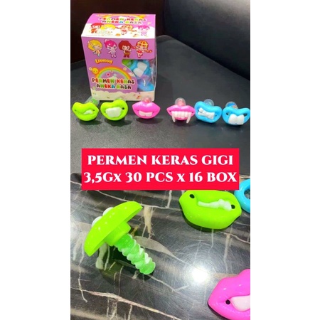 Jual Permen Cemilan Snack Gigi Palsu Drakula Dracula (isi 30 pcs ...