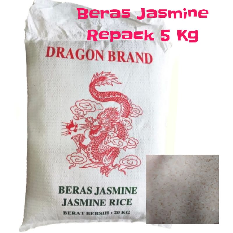 Jual Beras Jasmine Dragon Repack 5 Kg | Shopee Indonesia