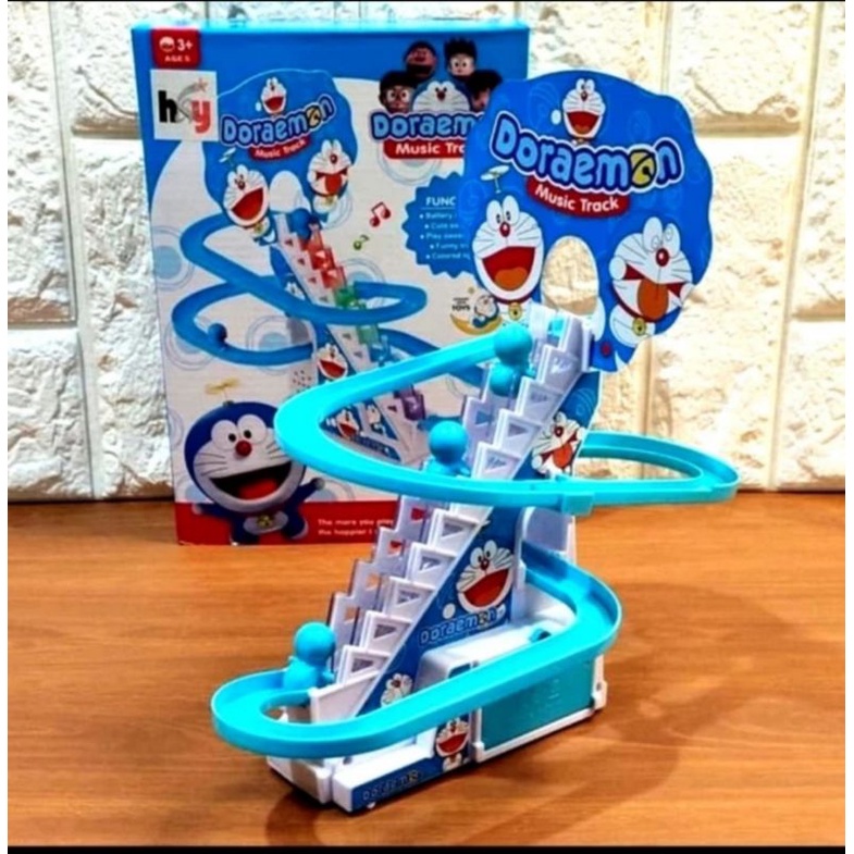 Jual Mainan Sliding Music Track Doraemon, Duck, Hello kitty, spiderman ...