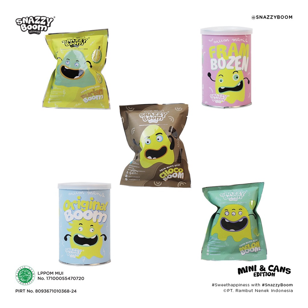Jual Snazzy Boom Bundling 3 Mini + 2 Cans Edition - Arum Manis / Gulali ...