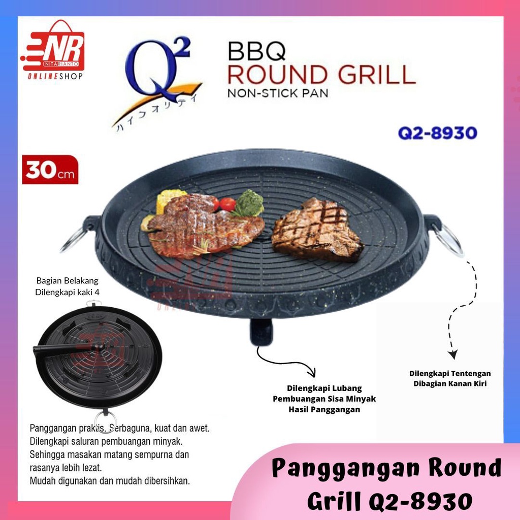 Jual Panggangan Round Grill Pan Q2-8930 / Bulgogi Round Grill ...