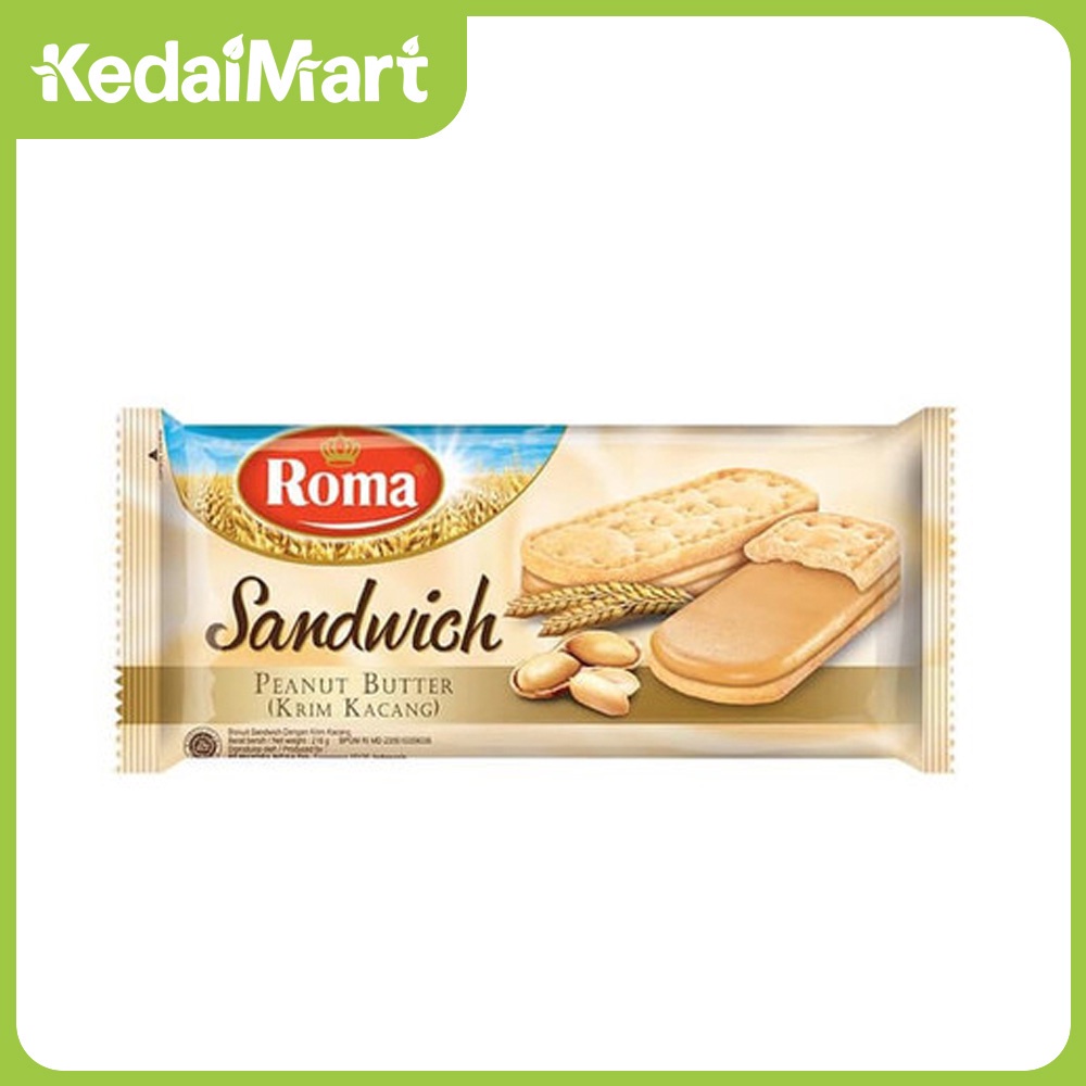 Jual Roma Sandwich Peanut 216 Gram | Shopee Indonesia