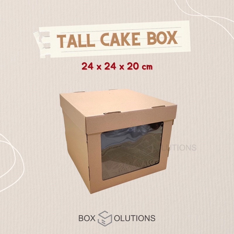 Jual tall cake box mika / box kue e-flute corrugated mika samping ...