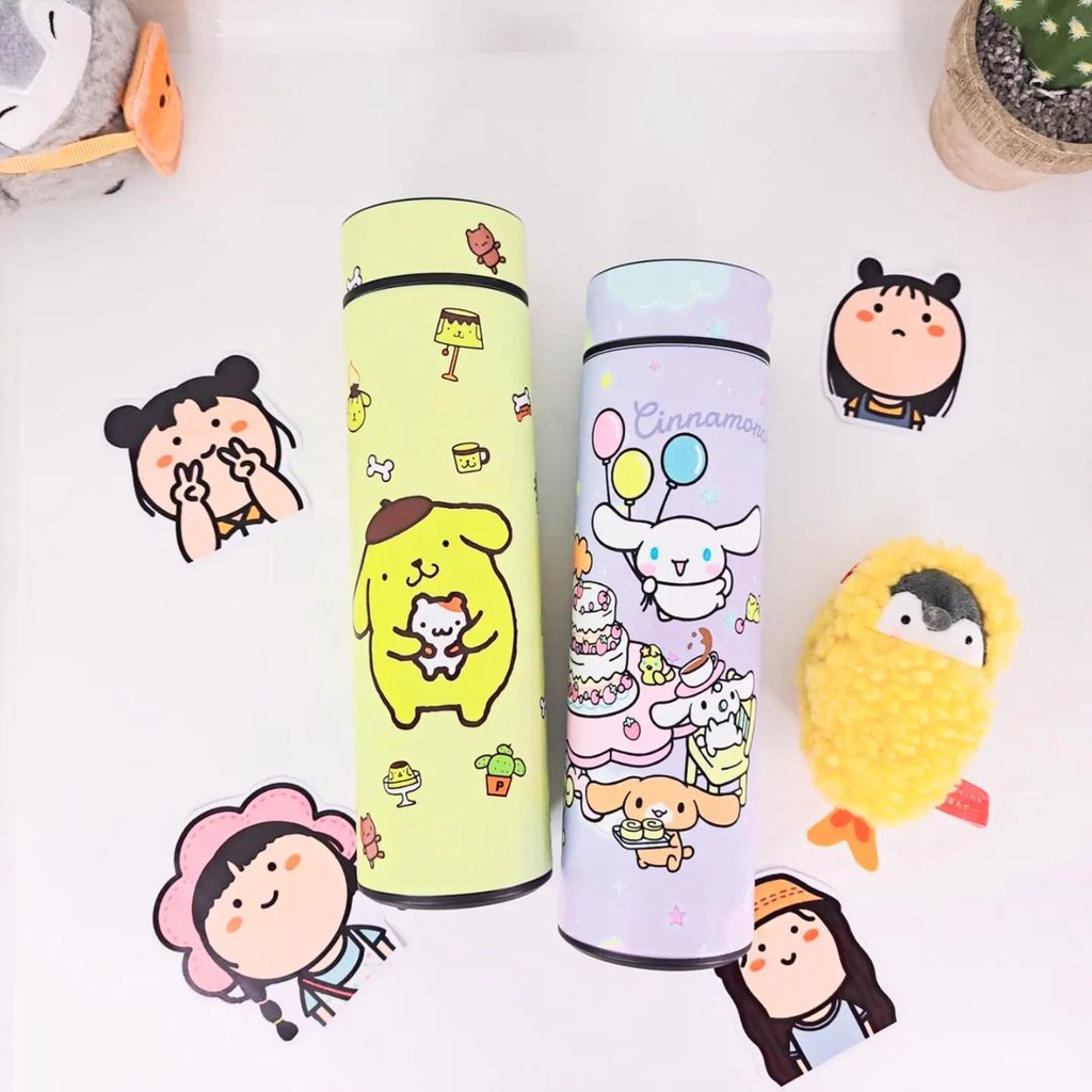 Jual Termos LED Sanrio Full Printing Tumbler Stainless Steel 500ml Pompompurin Cinnamoroll ...