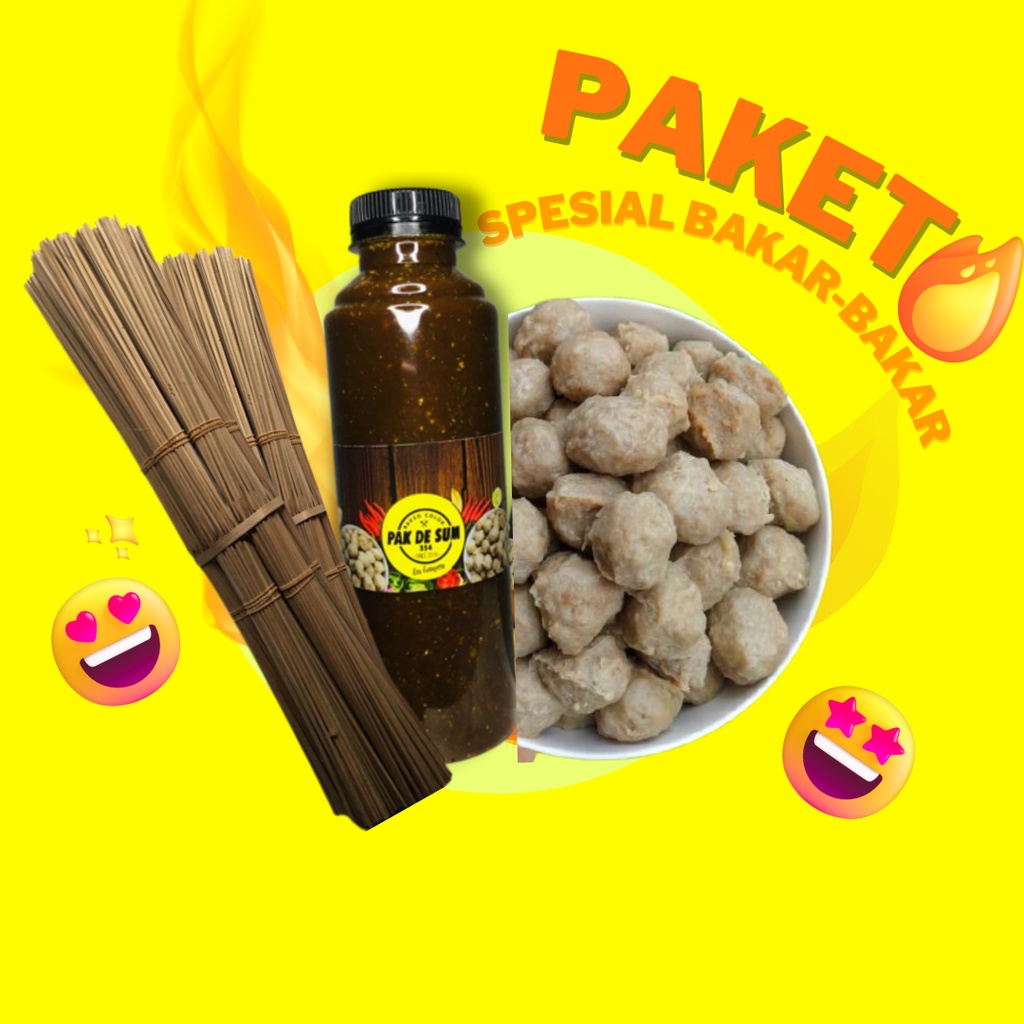 Jual PAKET BBQ (50 bakso + GRATIS Bumbu Bakar 100ml + GRATIS saos mayo 80ml+ GRATIS tusuk sate ...