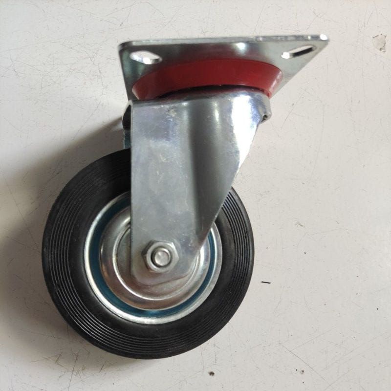 Jual RODA KARET HITAM HIDUP 5" INCHI (125MM) | Shopee Indonesia