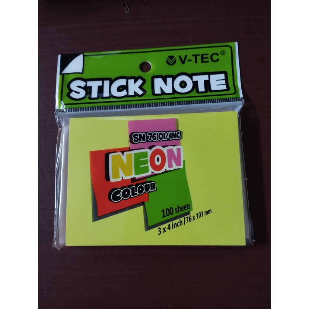 Jual STIKNOTE WARNA WARNI/STIKNOTE TUMPUK 4 WARNA/POS IT WARNA/MEMO ...