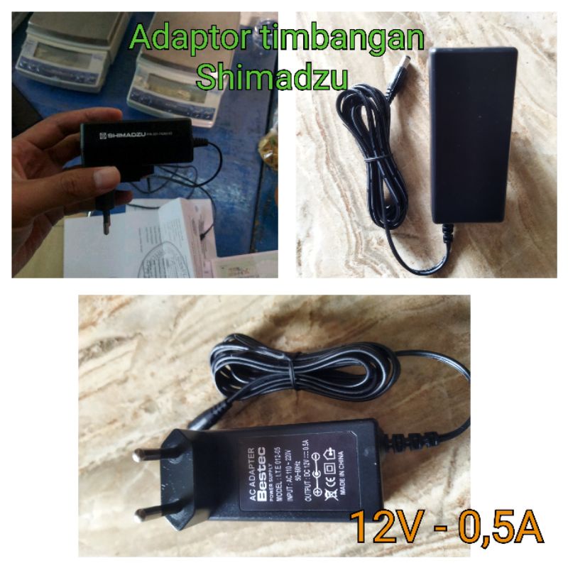 Jual Adaptor Shimadzu Digital Scale 12V 0.5A (-) negative Dalam ...