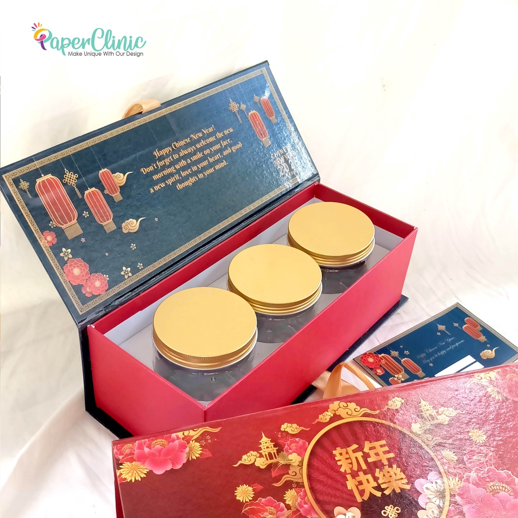 Jual Box hampers imlek CNY size 33 x 13 x 11 cm bahan hardboard gift ...