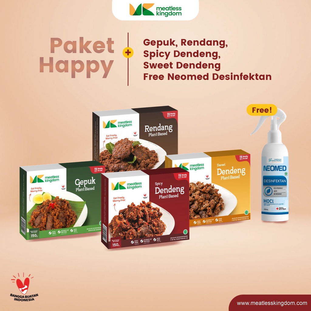 Jual Paket Happy Plant-Based | Rendang Vegan, Dendeng Manis & Pedas ...