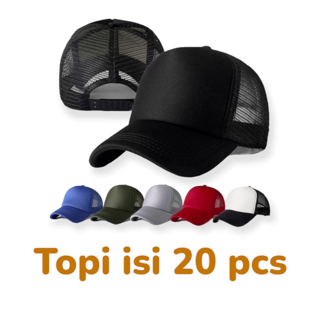 Jual Topi Jaring Polos isi 20 pcs | Shopee Indonesia