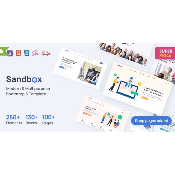 Jual Sandbox – Modern & Multipurpose Bootstrap 5 Template | Shopee ...