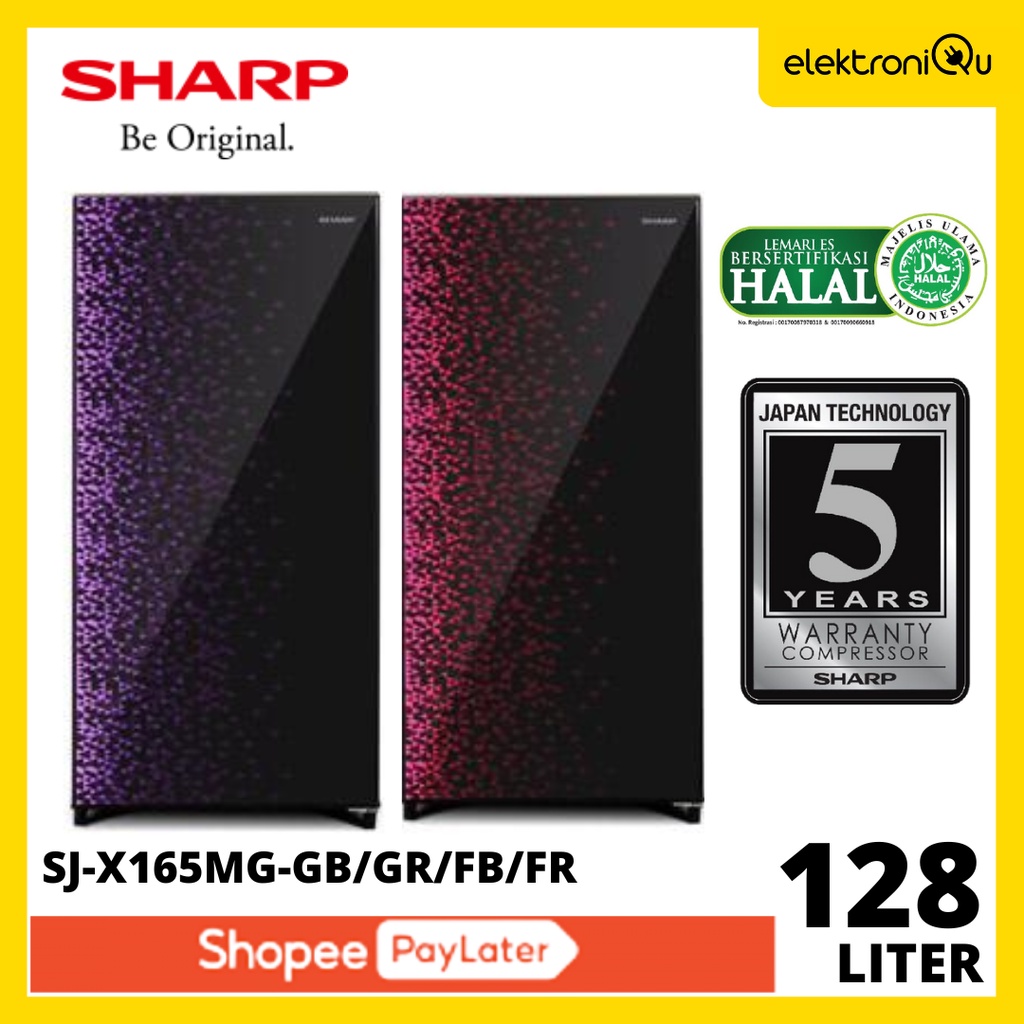 Jual LEMARI ES SHARP 1 PINTU SJ-X165MG-GB/GR/FB/FR / KULKAS SHARP 1 ...