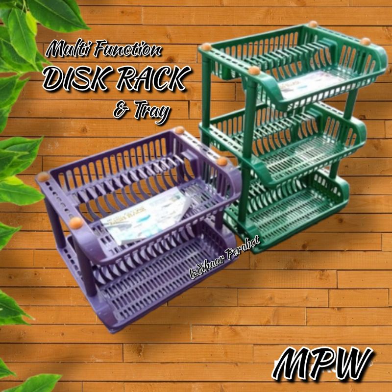 Jual MPW Rak Piring Plastik + Tray / Nampan Susun 2 & Susun 3 | Shopee ...