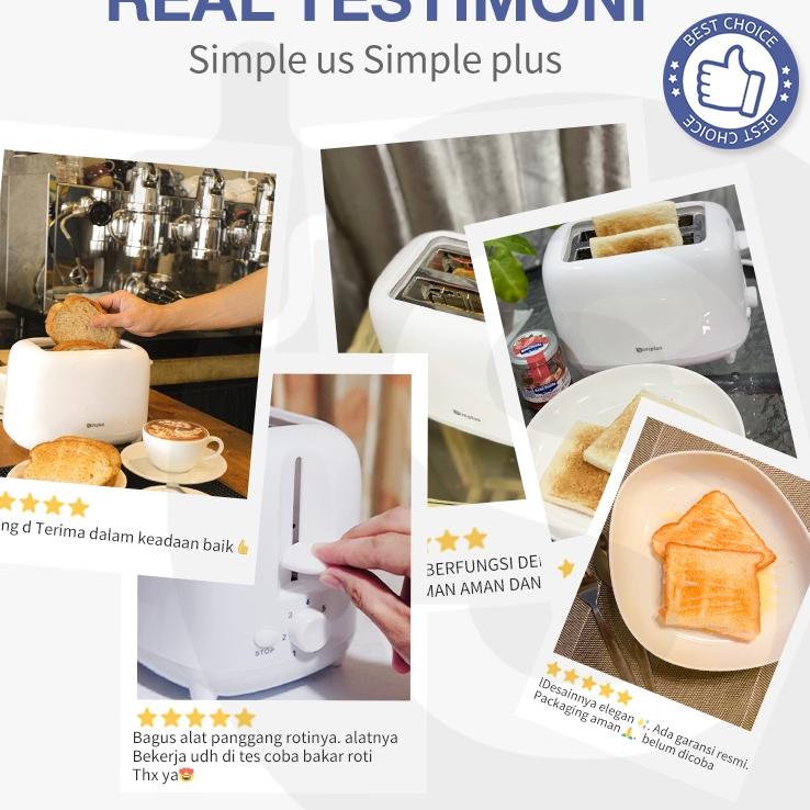 Jual Tren Terbaru Simplus Pemanggang Roti Toaster Low Watt 2 Slot Panggang Roti Mesin Breakfast ...
