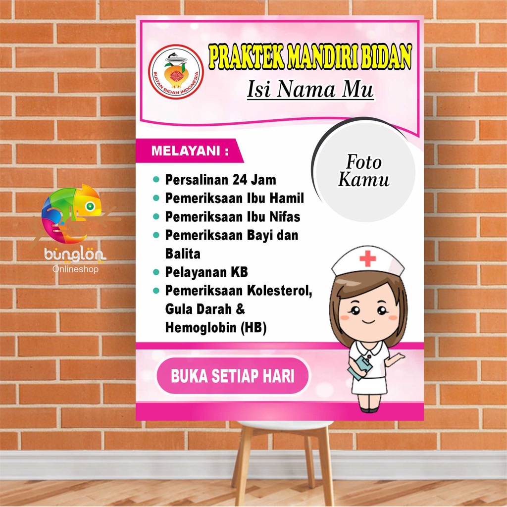 Jual Poster Praktek Bidan Mandiri, Poster Praktek Bidan, Poster Praktek ...