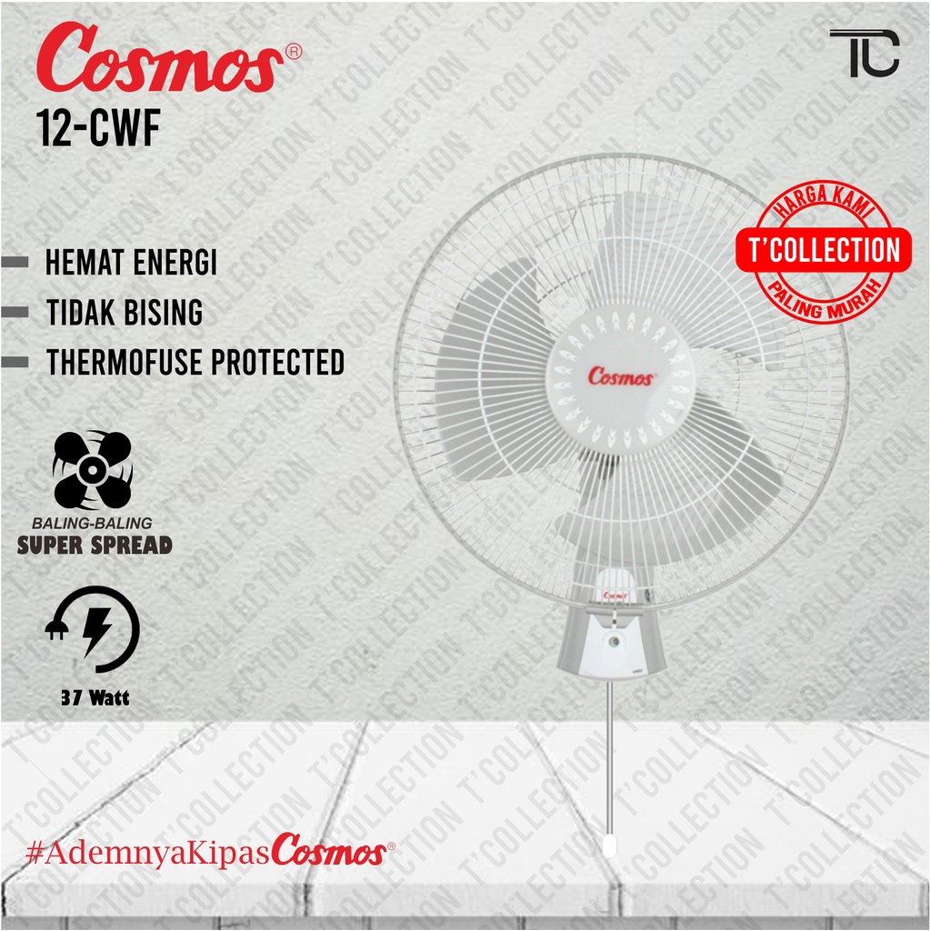 Jual Wall Fan Cosmos 12CWF Kipas Angin Dinding 12 Inch 12-CWF | Shopee Indonesia