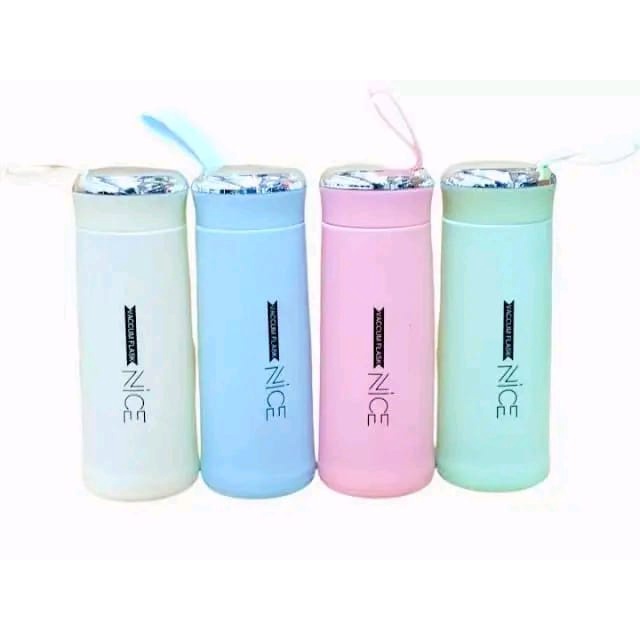 Jual BOTOL TERMOS KACA NICE DAY 400 ML / BOTOL MINUM AIR PANAS / DINGIN ...