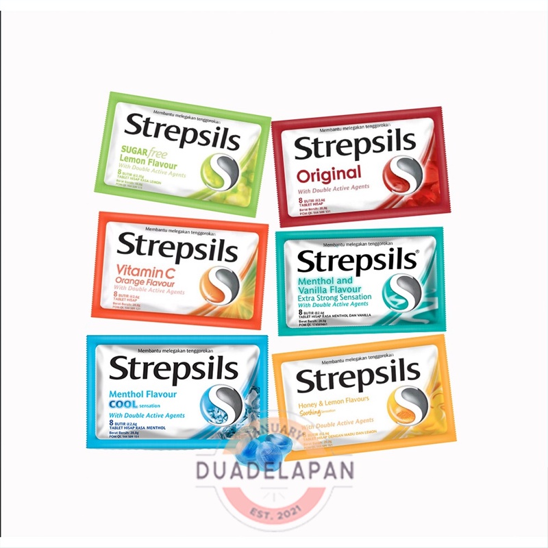Jual Strepsils Permen Sachet Pelega Tenggorokan isi 8 1 box isi 12 ...