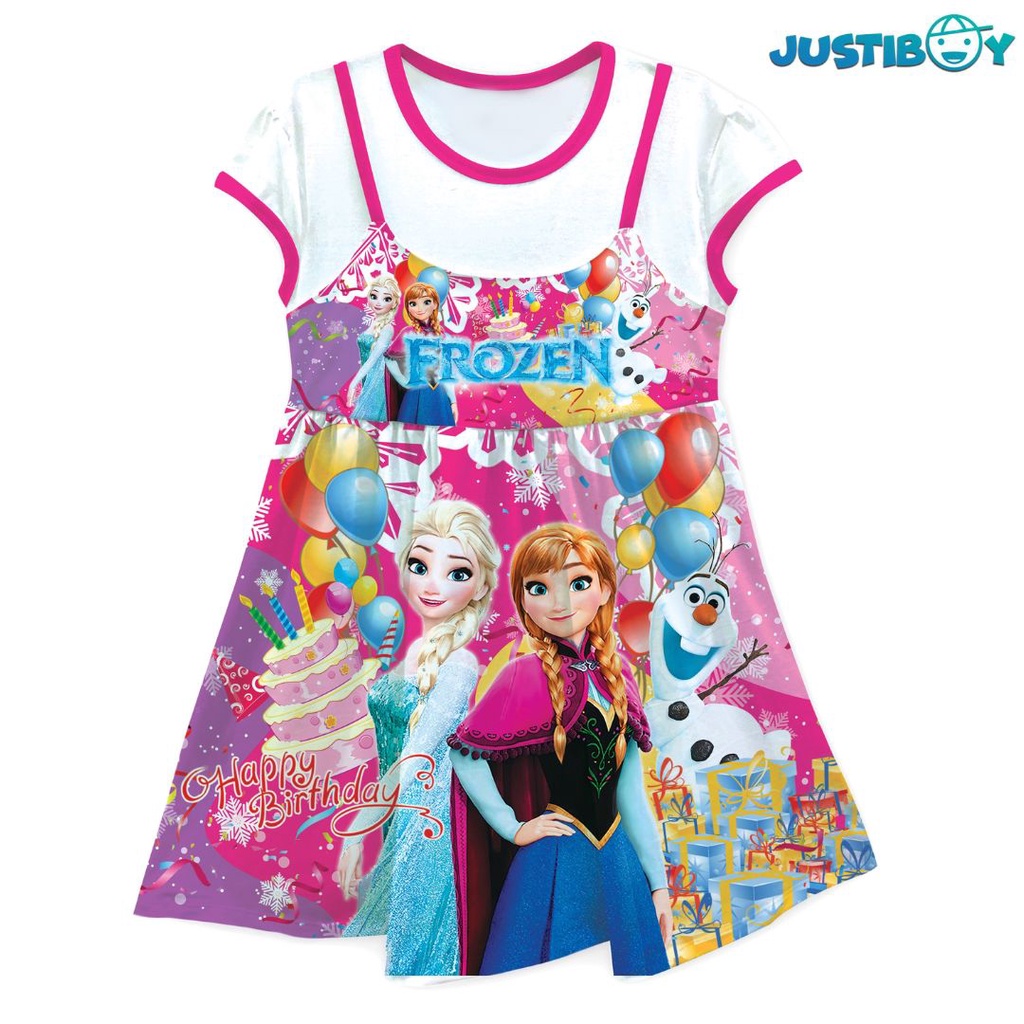 Jual Dress Anak Perempuan Frozen Elsa Anna Umur 2 - 8 Tahun / Daster ...