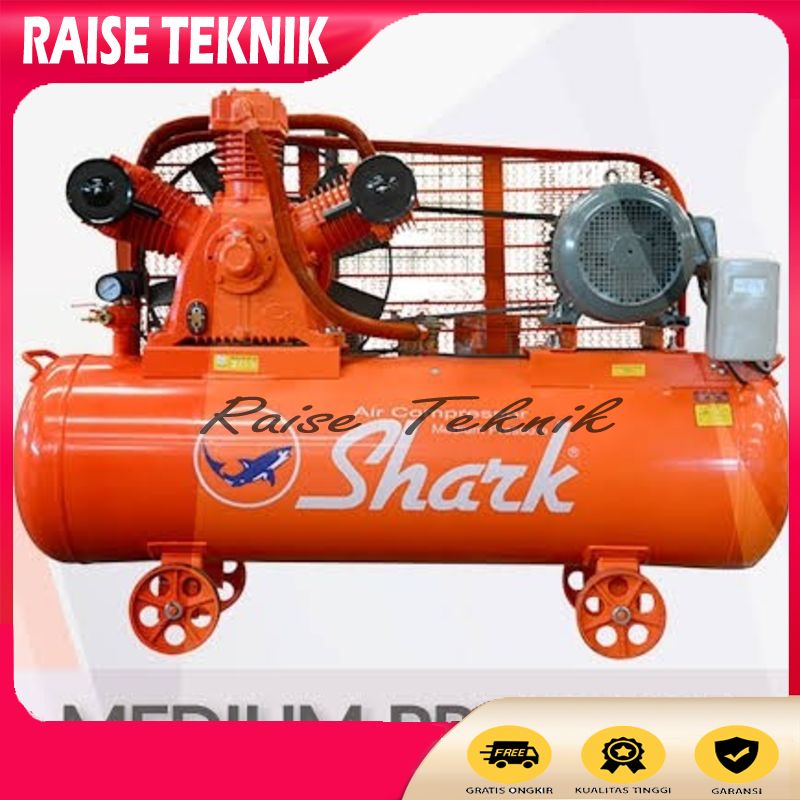 Jual KOMPRESOR ANGIN LISTRIK SHARK 2HP + ELEKTRO MOTOR FETCH TAIWAN ...