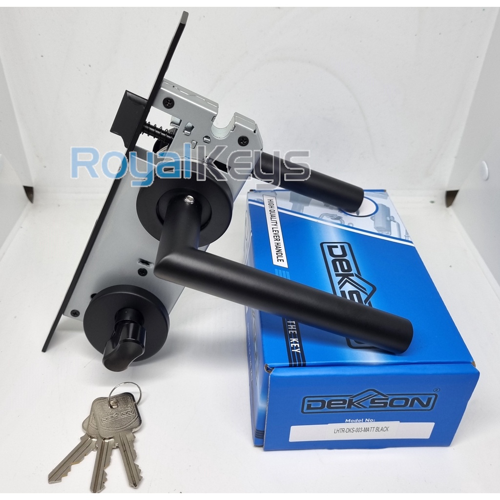 Jual Paket Set Handle Dekson Dekkson LHTR 0003 Black Hitam Knob Pintu ...