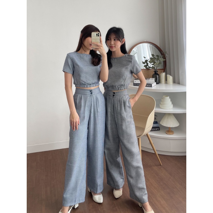 Jual Kadaka S-0161 Set Crop Top dan Kulot Premium | Shopee Indonesia
