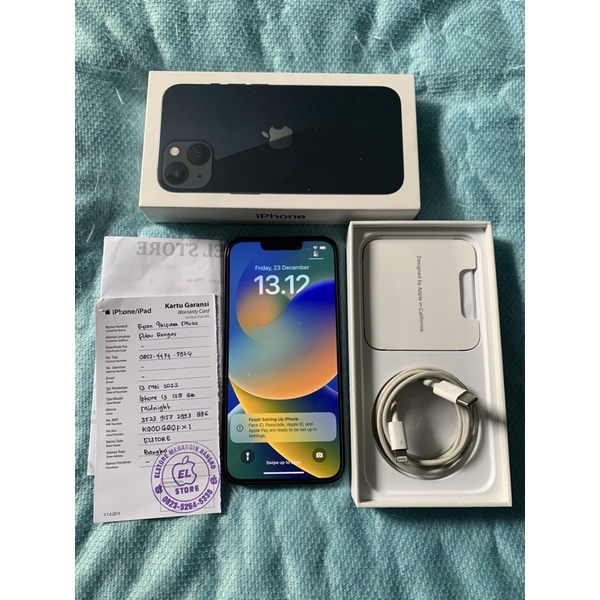 Jual iPhone 13 Black 128GB Black iBox BH 100% Original Garansi April 2025 NO MINUS | Shopee ...