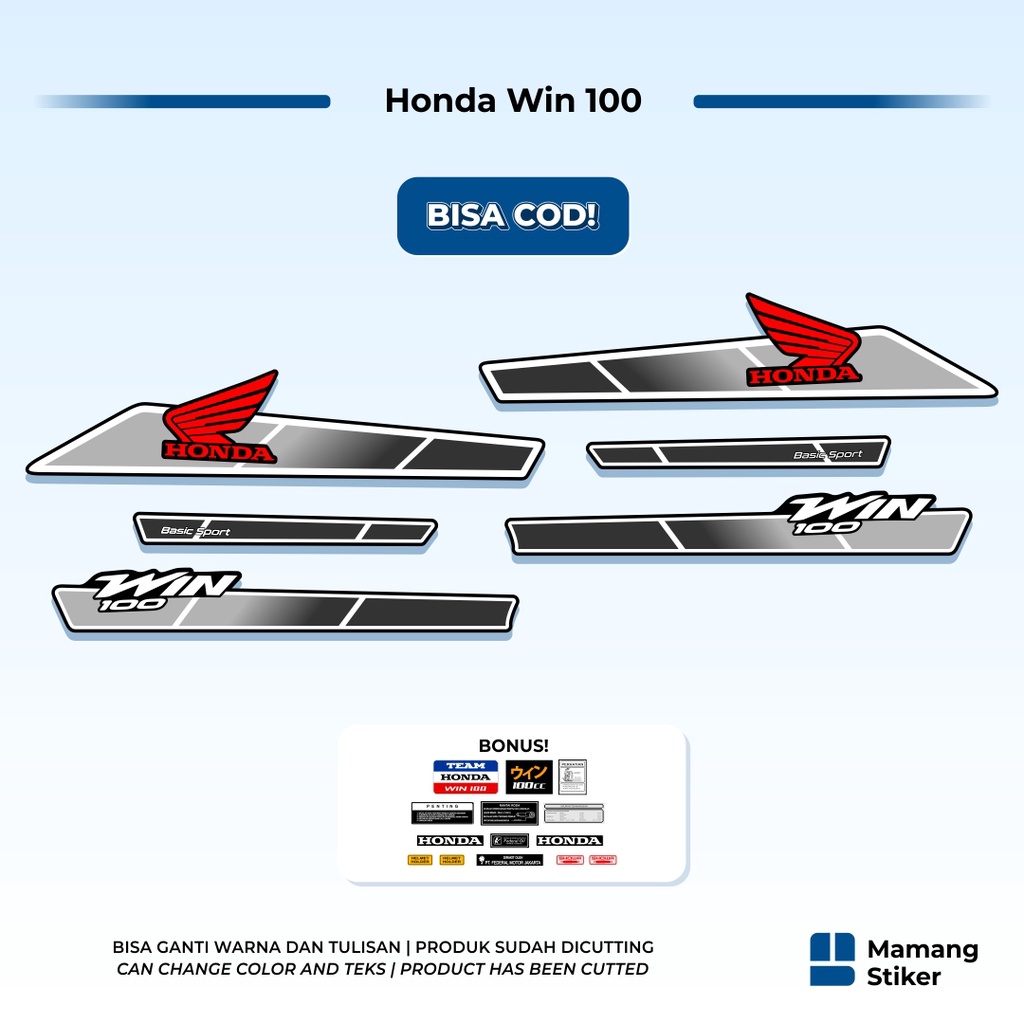 Jual Striping Honda Win 100 Original (31) Variasi Traill Treill Trill ...