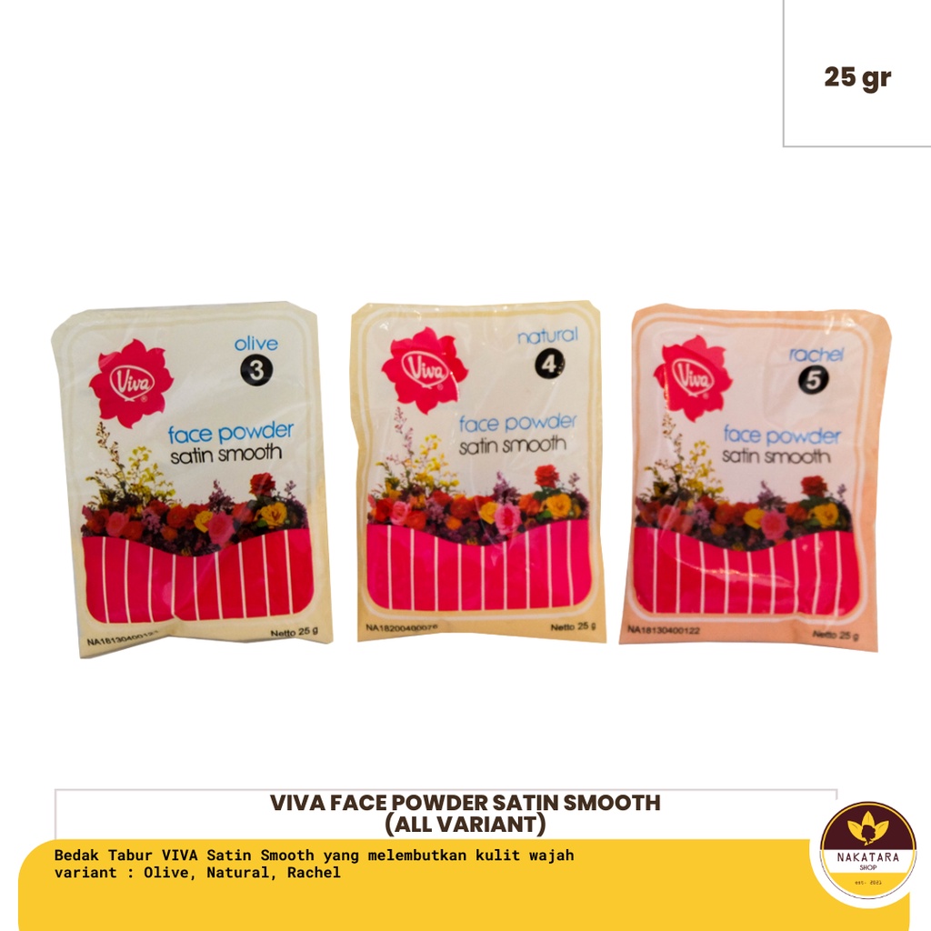 Jual BEDAK VIVA FACE POWDER SATIN SMOOTH BEDAK ZAK UKURAN 25 GRAM ...